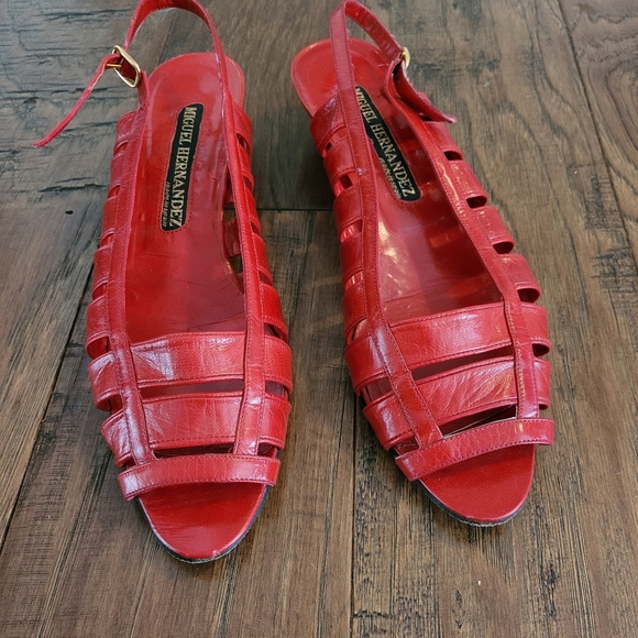 Miguel Hernandez | Shoes | 98s Vintage Red Sandals By Miguel Hernandez ...